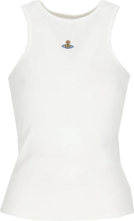 Vivienne Westwood Femme, Tops, Blanc, Taille: 42 FR Orb Tank Top