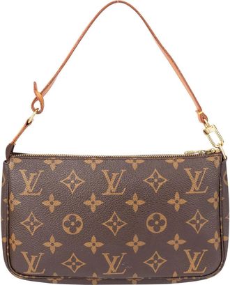 Louis Vuitton Crossbody Bags - Louis Vuitton Canvas Monogram Pochette Accessoire - Gr. unisize - in Braun - für Damen