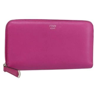 Fendi Portefeuille en cuir Pre-owned - Femme - Pre-owned - Rose - Taille: ONE Size