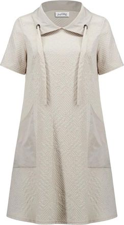Joseph Ribkoff Femme, Robes, Bleu, Taille: 48 FR Robe trap&egrave;ze en jacquard textur&eacute; g&eacute;om&eacute;trique