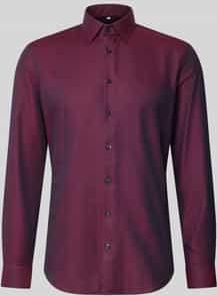 Jake*s Slim Fit Businesshemd aus reiner Baumwolle
