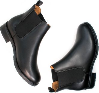 Will&rsquo;s Vegan Store Damen vegan Chelsea Boots Luxus Smart Schwarz