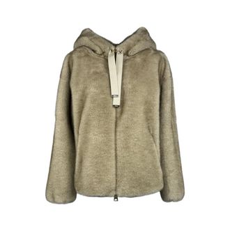 Herno Melange Alternative Nerzfell Bomberjacke - - Jackets - Damen - Gelb - M