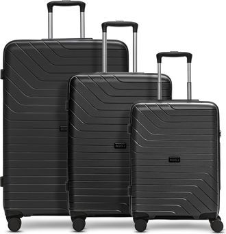 Redolz Essentials 05 Trolley-Set 3-teilig Black 2 schwarz 55cm