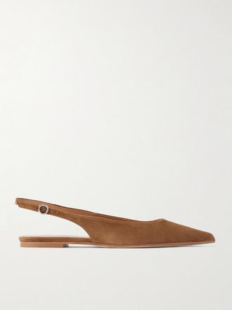 Aeyde Chaussures Plates &Agrave; Brides Arri&egrave;re En Daim Annora - Marron