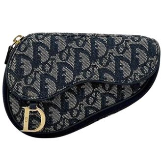 Dior Pre-owned Canvas Pouch - Femme - Pre-owned - Bleu - Taille: ONE Size