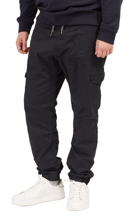 Indicode Herren Cargohose Jones Cargo Hose Freizeithose Chino Outdoorhose Stoffhose (Schwarz, XXL)