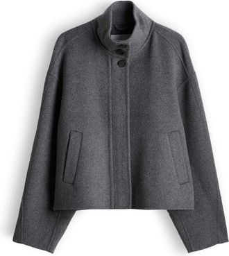 someday Wolljacke Varielle aus hochwertigem Woll Kaschmir Mix Gerader Schnitt mit &uuml;berschnittener Schulter und Eingrifftaschen