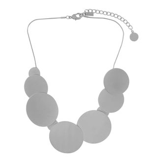 Dansk Copenhagen Kurze Mega Circle Halskette Silberbeschichtung V2 - - Accessories - Damen - Grau - ONE SIZE