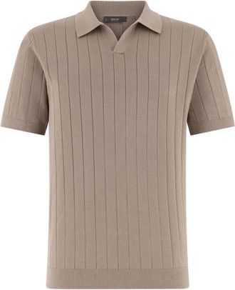 Boggi Milano Homme, Pulls, Beige, Taille: M Polo Maille en Coton et Soie