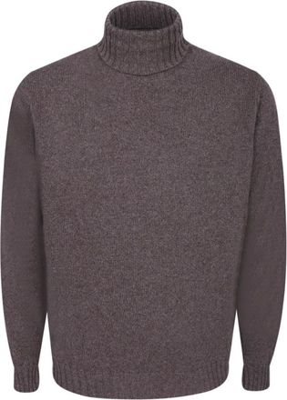 Dell'Oglio Homme, Pulls, Gris, Taille: 3XL Col Roul&eacute; C&ocirc;tel&eacute;