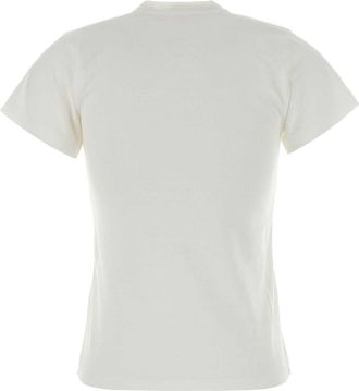 The Row Womens White Cotton Duca T-Shirt Exterior Exterior: T-shirts And Polos