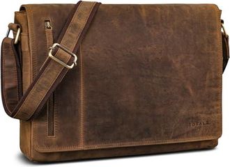 Royalz New Jersey Sacoche Homme Bandouli&egrave;re pour Ordinateur 15.6 Pouches en Cuir - Sacoche Serviette Cuir V&eacute;ritable avec - Grand Sac Messager Homme