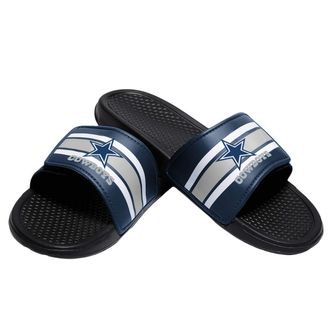 Foco Herren NFL Team Logo Sport Slide Schiebe-Sandalen, Schwarz-Legacy Stripe