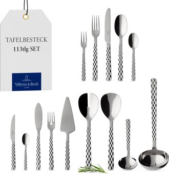 Villeroy & Boch Villeroy und Boch Boston Tafelbesteck f&uuml;r bis zu 12 Personen, 113-teilig, Edelstahl