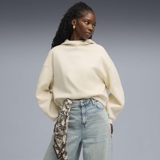 Puma Wardrobe Essentials Oversized Hoodie Damen, Kleidung, Wei&szlig;, M