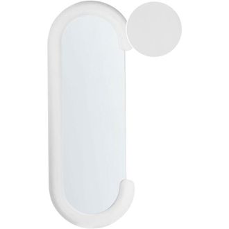 Beliani Beliani - Wandspiegel Wei&szlig; Rahmen aus Samtstoff C-Form 54 x 158 cm Asymmetrisch Unregelm&auml;&szlig;ig Modernes Design Wanddekoration Accessoires H&auml;ngespiegel