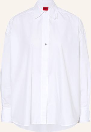 HUGO BOSS Hugo Oversized-Hemdbluse Echarming weiss