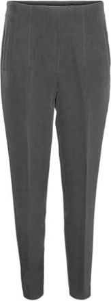 Vero Moda Vmlina Hw Tapered Pantalon Noos, Gris à Rayures, 38W x 32L Femme