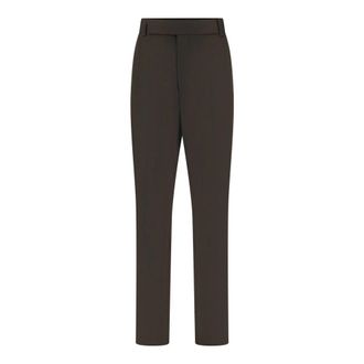 Saint Laurent Tapered Pants in Brushed Wool Flannel - - Trousers - Herren - Schwarzk - S