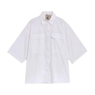 Semicouture Kurz&auml;rmeliges Popeline-Hemd - - Blouses & Shirts - Damen - Wei&szlig; - M