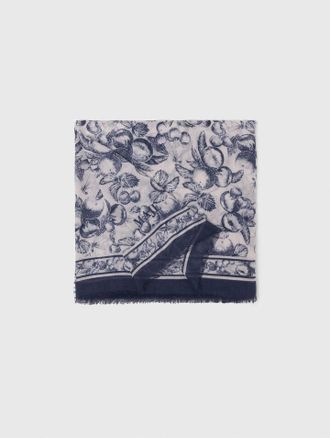 Maje Schal Mit Fr&uuml;chte-print - Bleu Fruits Print - Maje