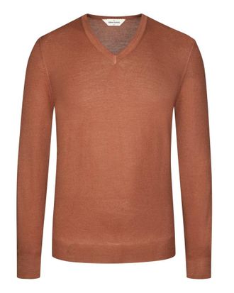 Gran Sasso Leichter Pullover aus Merinowolle mit V-Ausschnitt in