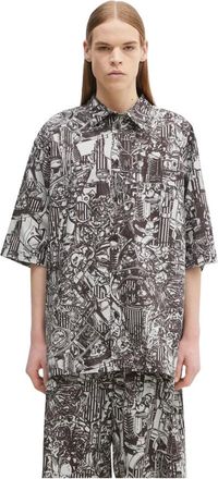 Marcelo Burlon Herren, Shirts, Grau, LGr&ouml;&szlig;e