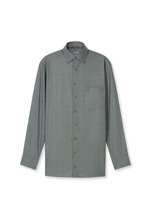 Olymp Herren Oberhemd Langarm 100184,Einfarbig,Comfort Fit 61,New Kent,graugr&uuml;n 48,41