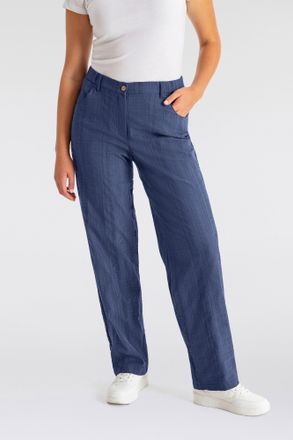 KjBrand Stretch-Hose KJBRAND Babsie, Damen, Gr. 25, K-Gr, mittelblau gestreift, Web, Obermaterial: 47% Baumwolle, 45% Polyester, 6% Viskose, 2% Elasthan, regu