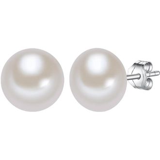 Valero Pearls Ohrringe - Sterling Silber Perlen-Ohrstecker S&uuml;&szlig;wasser-Zuchtp - Gr. unisize - in Wei&szlig; - f&uuml;r Damen