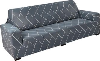 Cabilock Sofa&uuml;berzug Elastisch Rutschfester M&ouml;bel Schutzbezug Waschbar Dehnbar Tiefgrau Passgenau f&uuml;r Sofas Pflegeleicht Ganzjahrestauglich