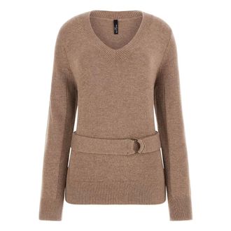 Marciano Femme, Pulls, Beige, Taille: 44 FR Tricot Afrah col en V