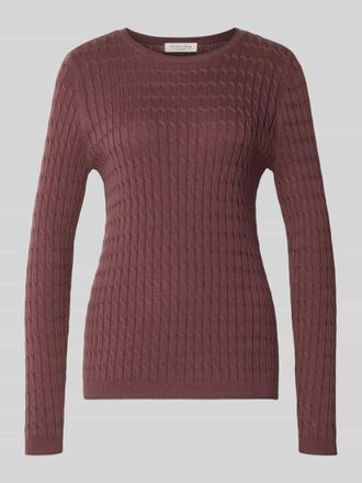 Christian Berg Slim Fit Strickpullover mit Zopfmuster