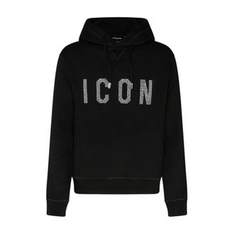 Dsquared2 Icon Studded Hoodie - - Sweatshirts & Hoodies - Herren - Schwarzk - XS