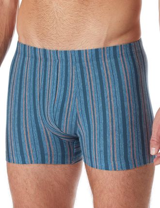 Schiesser Herren Unterwäsche Für Männer Weich Und Bequem Ohne Gummibund Bio Baumwolle - Cotton Casual Boxershorts, Blau-Mel._182307, S EU