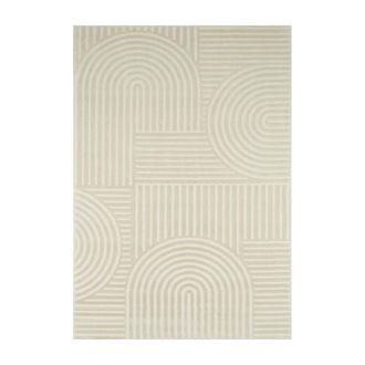 Sweeek Tapis int&eacute;rieur Jenny Motif Graphique Arches. Poils Ras. cr&egrave;me. 80 x 150 cm