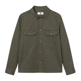 Wood Wood Clay Overshirt - - Shirts - Herren - Gr&uuml;n - L