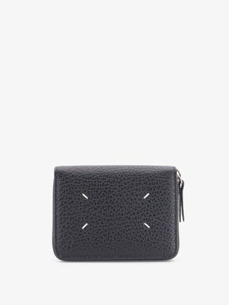 Maison Margiela Womens Wallet Four Stitches Black Leather & Purses