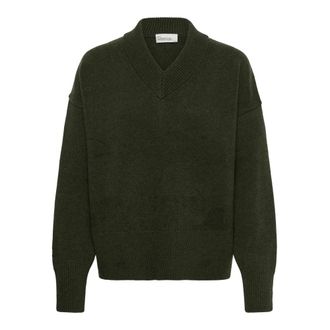 MY ESSENTIAL WARDROBE V-Ausschnitt Strickware - - Knitwear - Damen - Gr&uuml;n - M/L