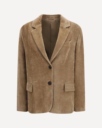 Brunello Cucinelli Fluid corduroy Jacket with monile Female 38