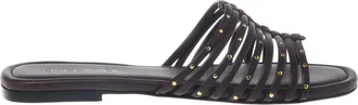 Baldinini Femme, Chaussures, Brun, Taille: 38 EU Studded Leather Mule