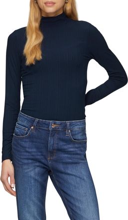 QS by s.Oliver Langarmshirt mit Stehkragen