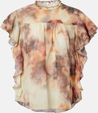 Isabel Marant Top Daliyane imprim&eacute; en coton