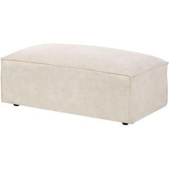 Beliani Beliani - Ottoman Pouf Repose-Pieds Moderne en Velours Beige Hellnar