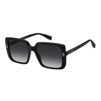 Marc Jacobs Femme, Accessoires, Noir, Taille: 54 MM Lunettes de soleil carrées avec détails dorés