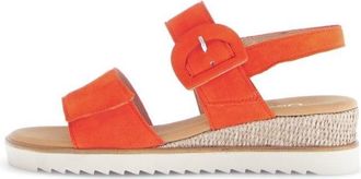 Gabor Damen Riemchensandalen, Frauen Sandalen,sommerschuhe,freizeitschuhe,offene schuhe,strandschuhe,absatz,pumpkin(Bast/crem),40 EU / 6.5 UK