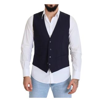 Dolce & Gabbana Elegante dunkelblaue formelle Weste - - Suits - Herren - Blau - M