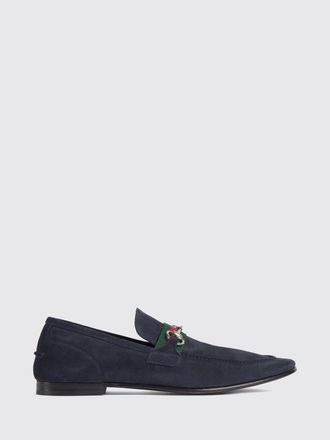 Gucci Como Loafer aus Veloursleder mit Horsebit- und Web-Detail