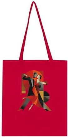 Generic Tango Dancers Art g&eacute;om&eacute;trique abstrait | Illustration de danse vintage | Sac fourre-tout classique, Rouge, taille unique